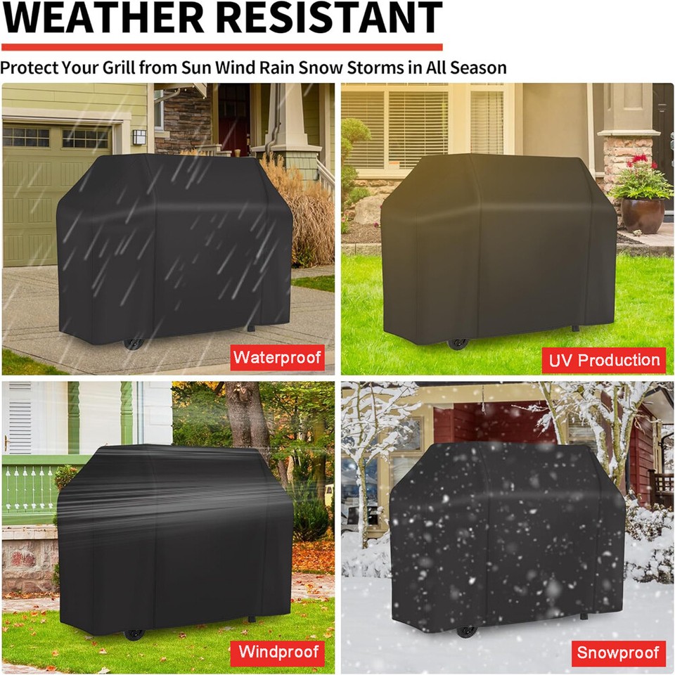 Barbecue Grill Cover 57 Inch Heavy Duty Waterproof Outdoor BBQ Gas UV ...