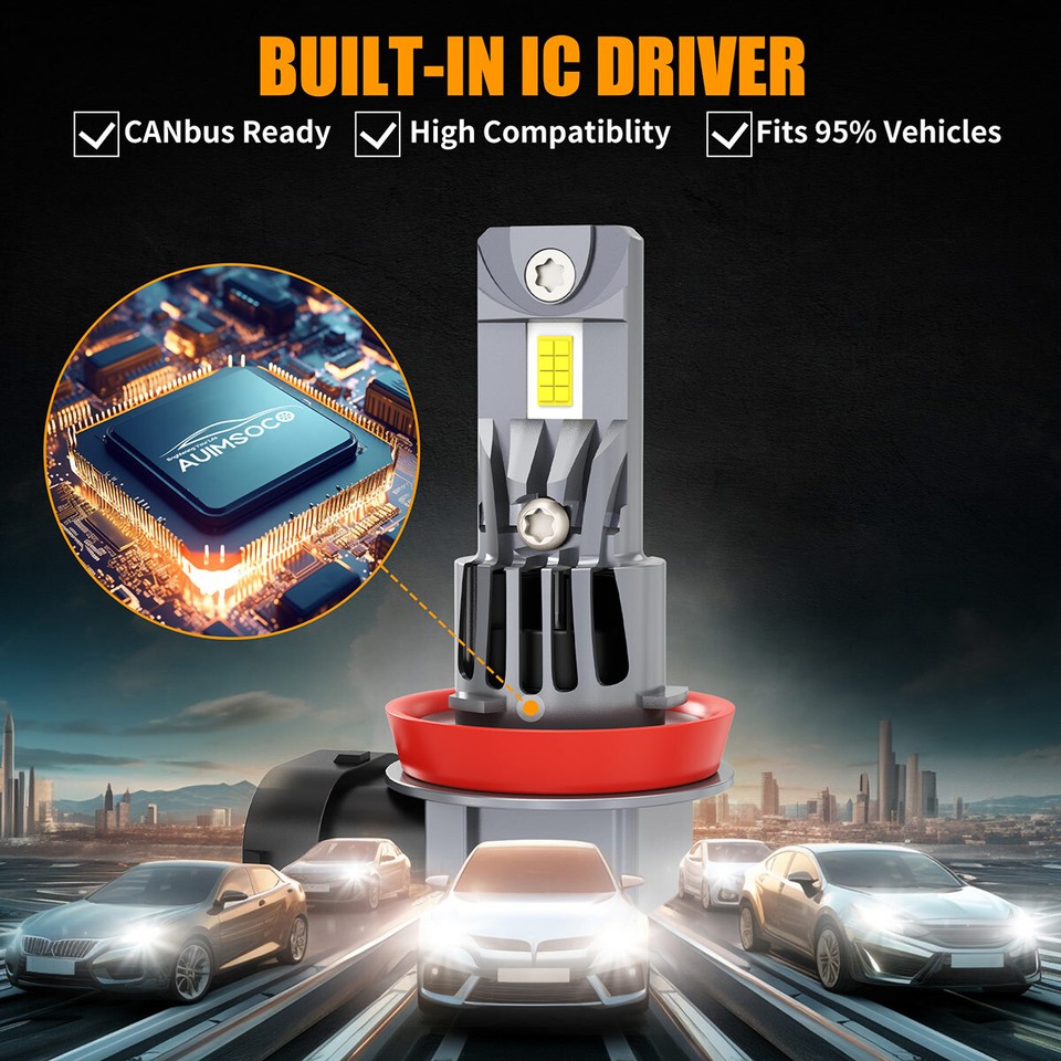 For 2014-2017 Mazda 6 4PC 9005 H11 LED Conversion Kit Bulbs High&Low ...