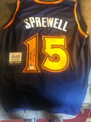 Latrell Sprewell signed Custom jersey Golden State Warriors JSA | eBay