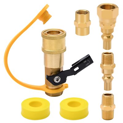 3/6/7/14pcs Propane Quick Connect Fittings,1/4" RV Propane Quick ...