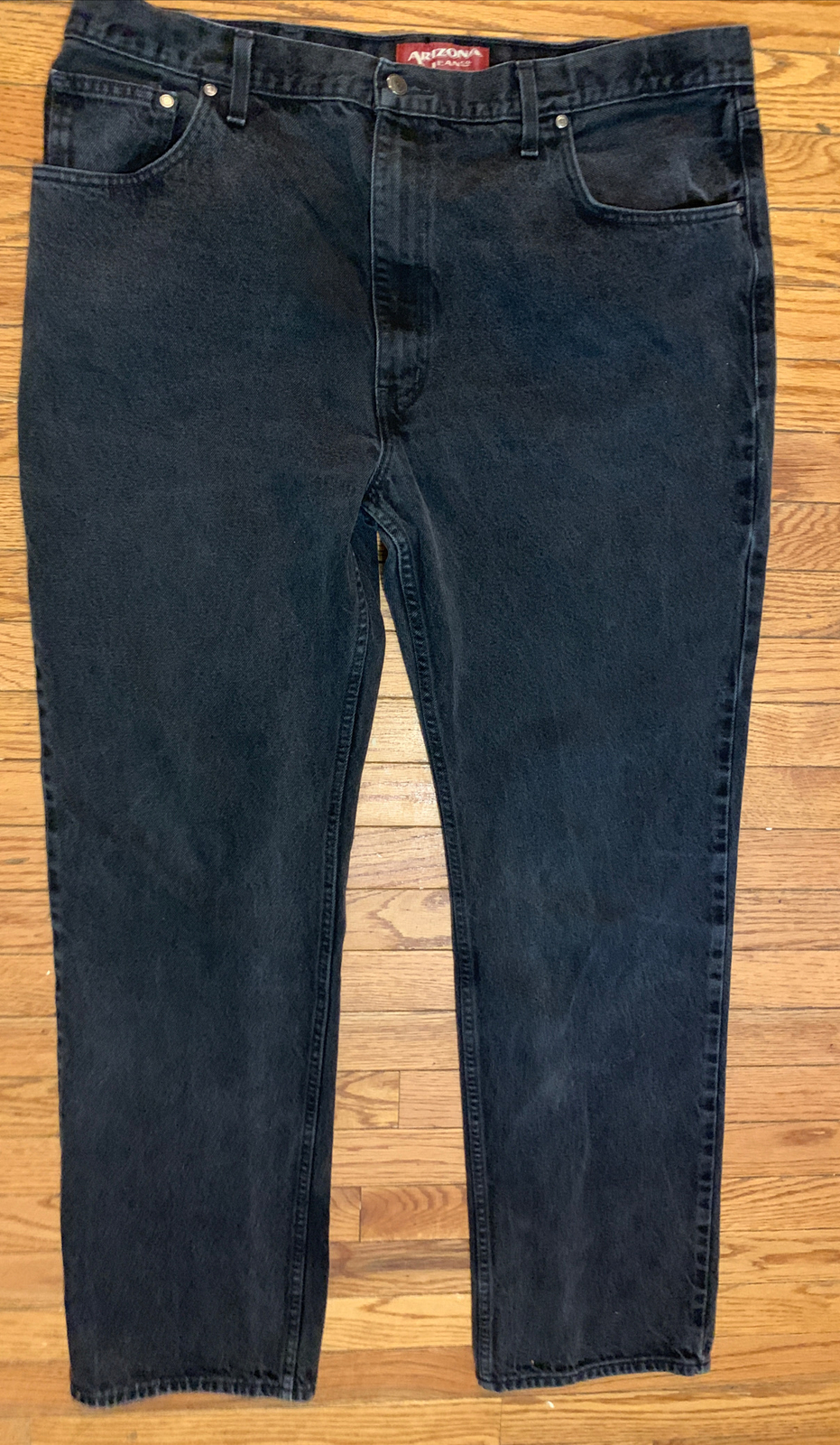Arizona Original Straight Jeans Men's 42x36 (mea 40x34) Black Denim ...