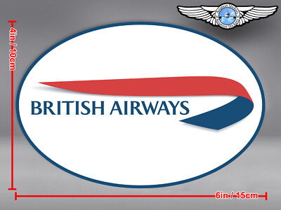 BRITISH AIRWAYS BA WHITE BACKGROUND LOGO DECAL / STICKER | eBay