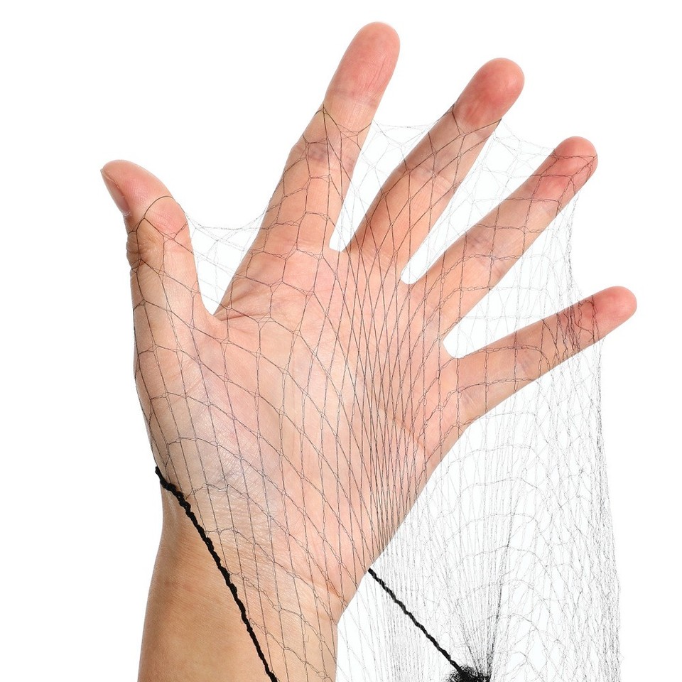 100Pcs Invisible Black Hair Nets Elastic Edge Mesh Hairnet Stretch ...