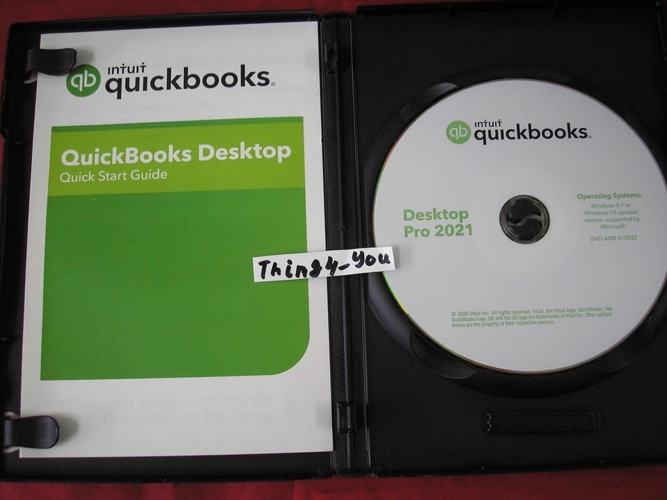 INTUIT QUICKBOOKS DESKTOP PRO 2021 FOR WINDOWS PC FULL RETAIL=PERMANENT ...