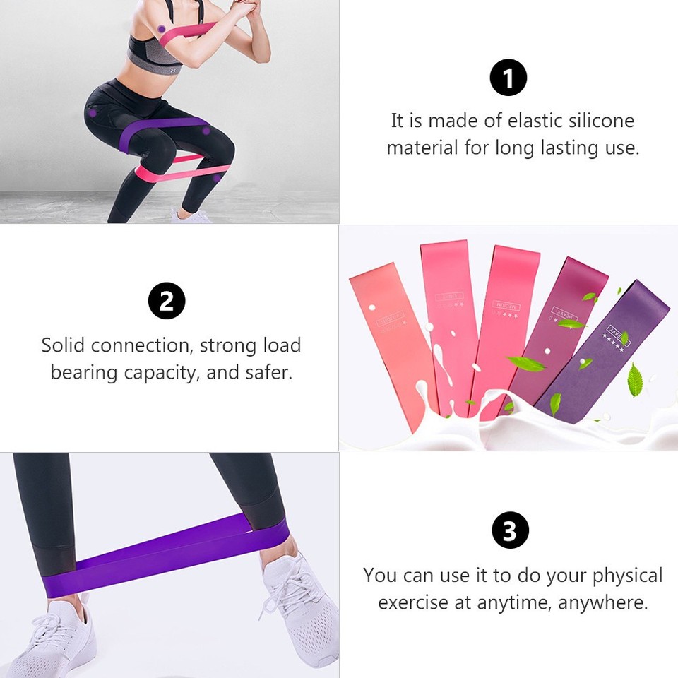 5 Pcs Strength Training Equipment Elastic Exercise Bands Resistance ...