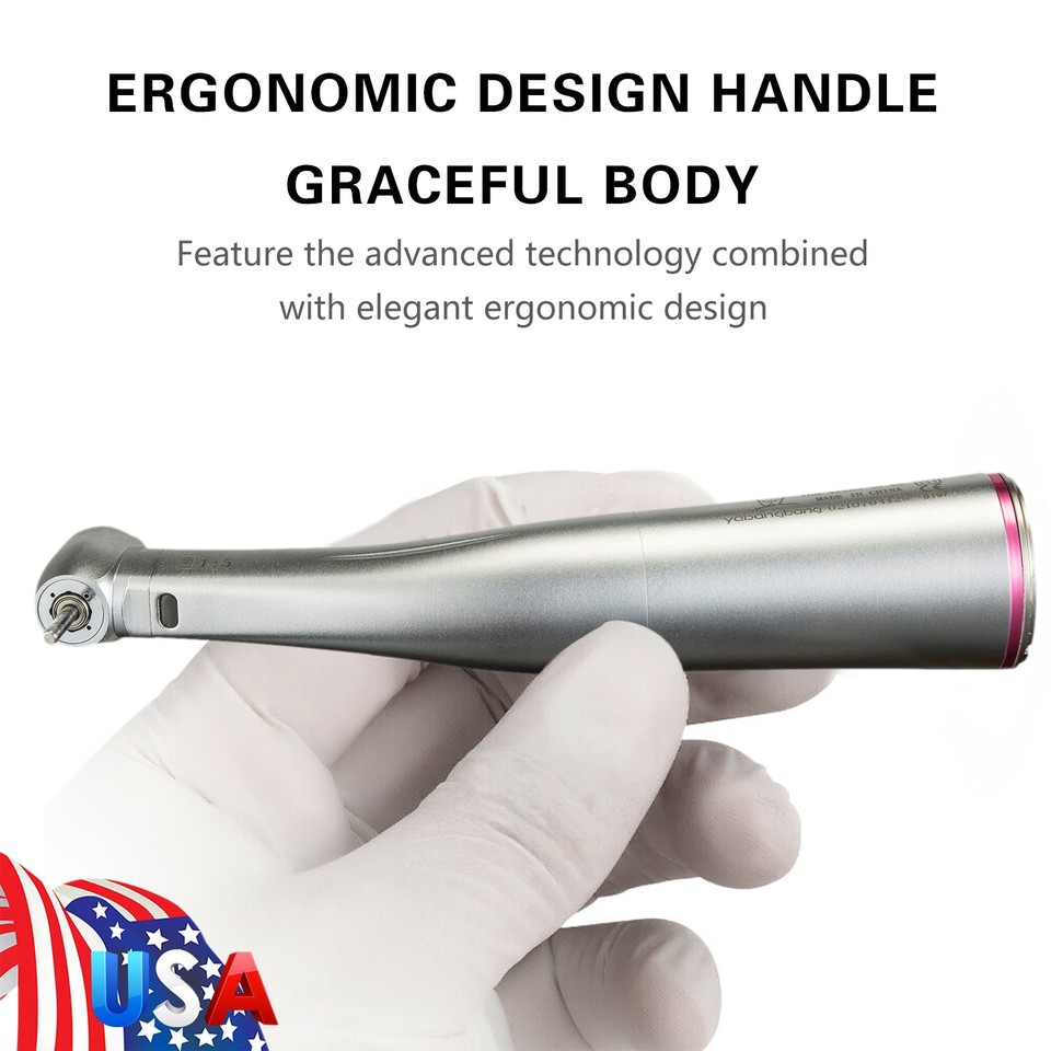 Dental 1:5 Electric (LED) Contra Angle Handpiece /High Speed 4 H ...