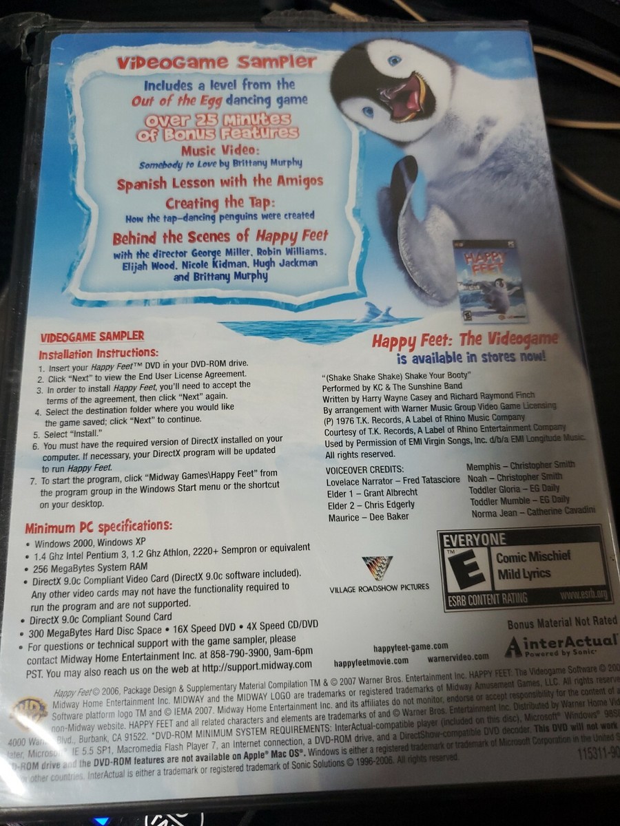 Menú Del Dvd De Happy Feet Happy Feet DVD Menu Walkthrough