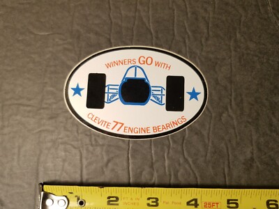 CLEVITE 77 ENGINE BEARINGS VINTAGE AUTOMOTIVE DRAG RACING DECAL ...