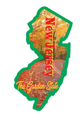3" new jersey the garden state bumper sticker decal usa made | eBay