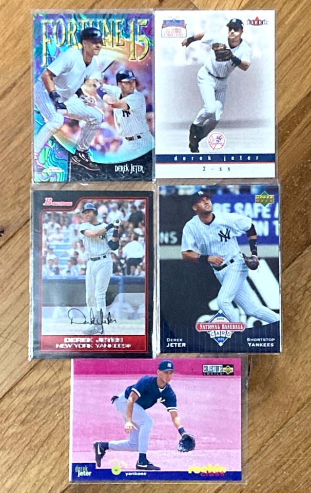 Derek Jeter Baseball Card lot (14) New York Yankees Near Mint or Better ...