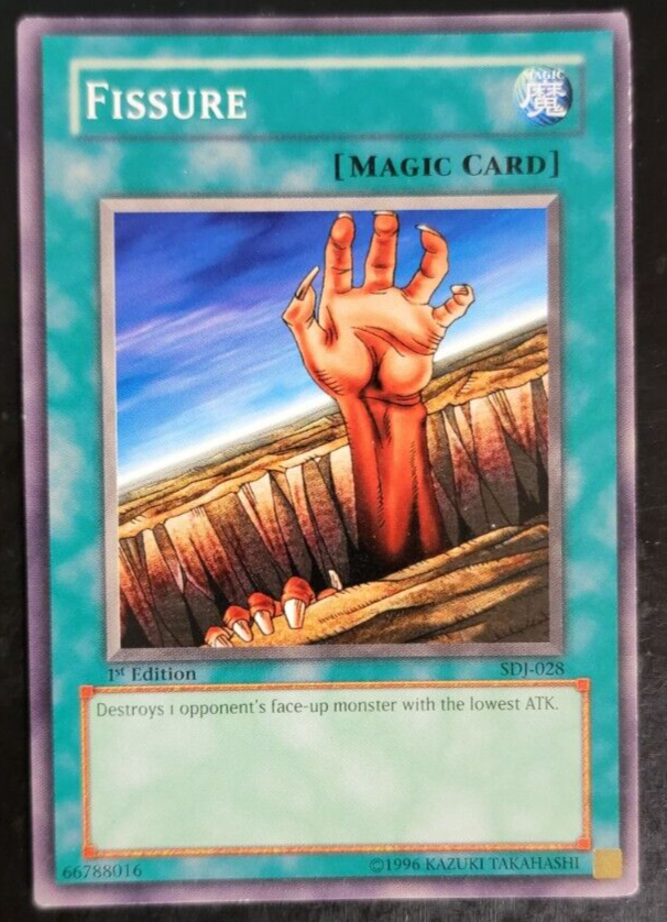 Yu-Gi-Oh - Trading Card - Spell Card - Fissure - 1st Edition - SDJ-028 ...