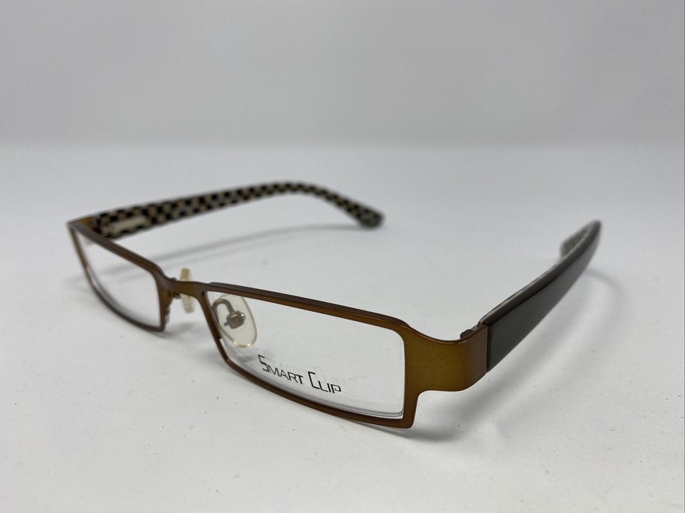 SMART CLIP EYEGLASSES FRAME KSC817 BROWN 50-18-135 BROWN FULL RIM GM54 ...