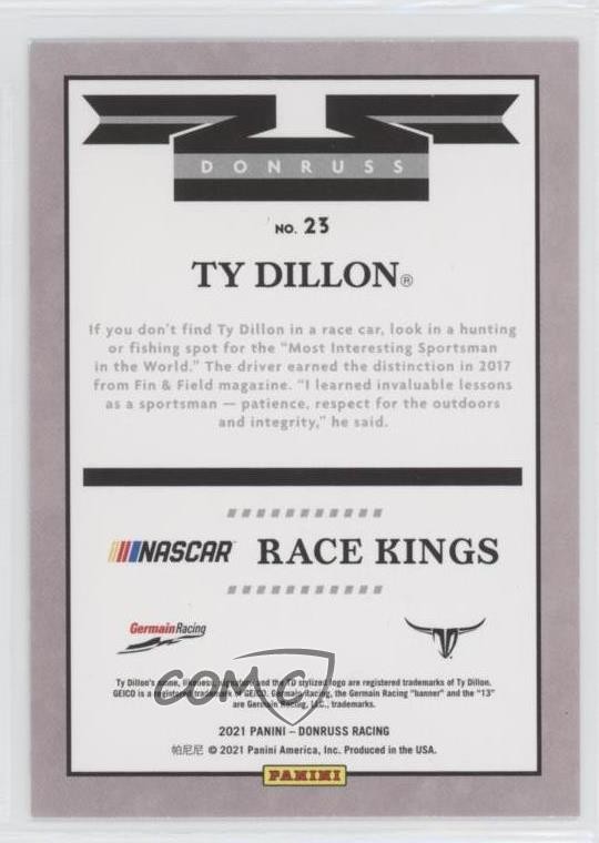 2021 Panini Donruss NASCAR Race Kings Silver Ty Dillon #23 | eBay