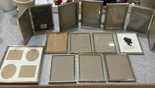 11 Vintage Gold Picture Tri-fold Double Fold Frames 5x7 Divided Collage ...