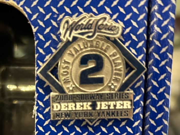New York Yankees Derek Jeter Collectible Drinkware Glass Pewter W/MVP ...