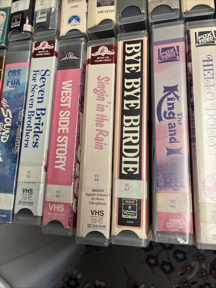 HUGE VHS movie tapes lot MUSICALS classics SHAKESPEARE ex-library AWARD ...