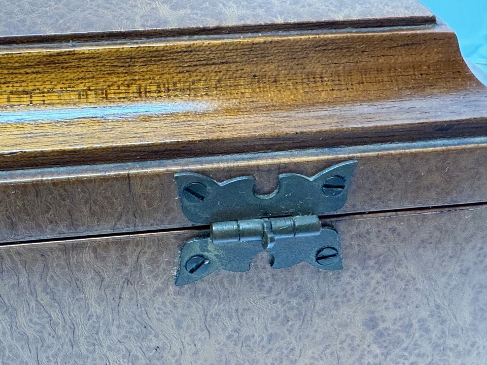 Vintage Burr Walnut Mahogany Metropolitan Police Presentation Tea ...