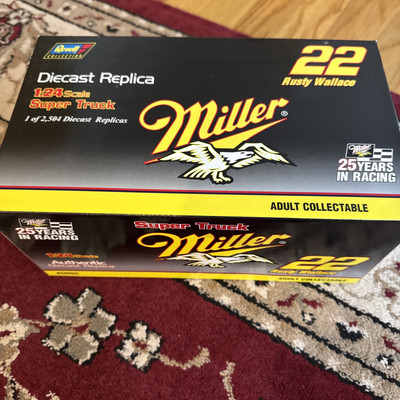 1996 Revell RUSTY WALLACE #22 MILLER Silver 25th Super Truck 1:24 ...