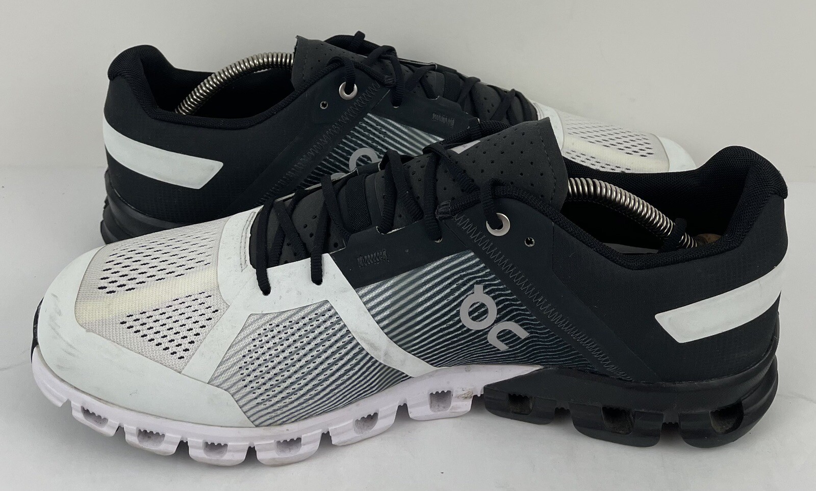 On Cloud Mens Cloudflow Running Shoes Black White Clo… - Gem