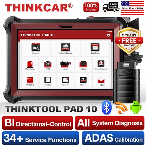 Thinktool Pad 10 OBD2 Scanner Bi-directional Key Coding Car Diagnostic ...