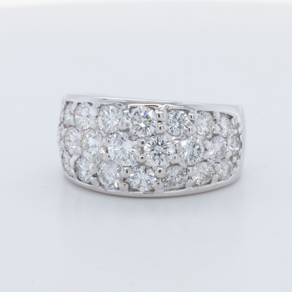 14k White Gold Pave Diamond Cluster Ring 2.00ctw G VVS1 Size 4.25 | eBay