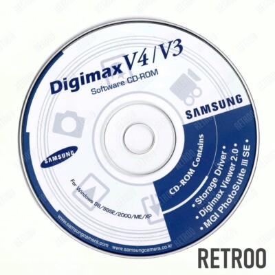 Samsung Digimax V4/V5 Software CD-ROM Digital Camera Windows 98/98SE ...