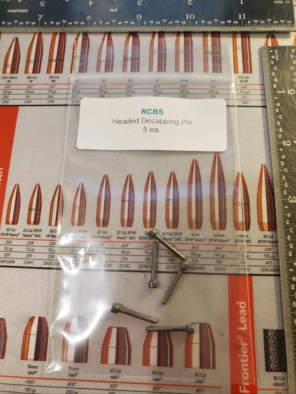 RCBS DECAPPING PINS HEADED, 5 PACK #49630 | eBay