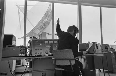 Staff in the equipment rooms overlooking the Doppler weather radar- Old ...