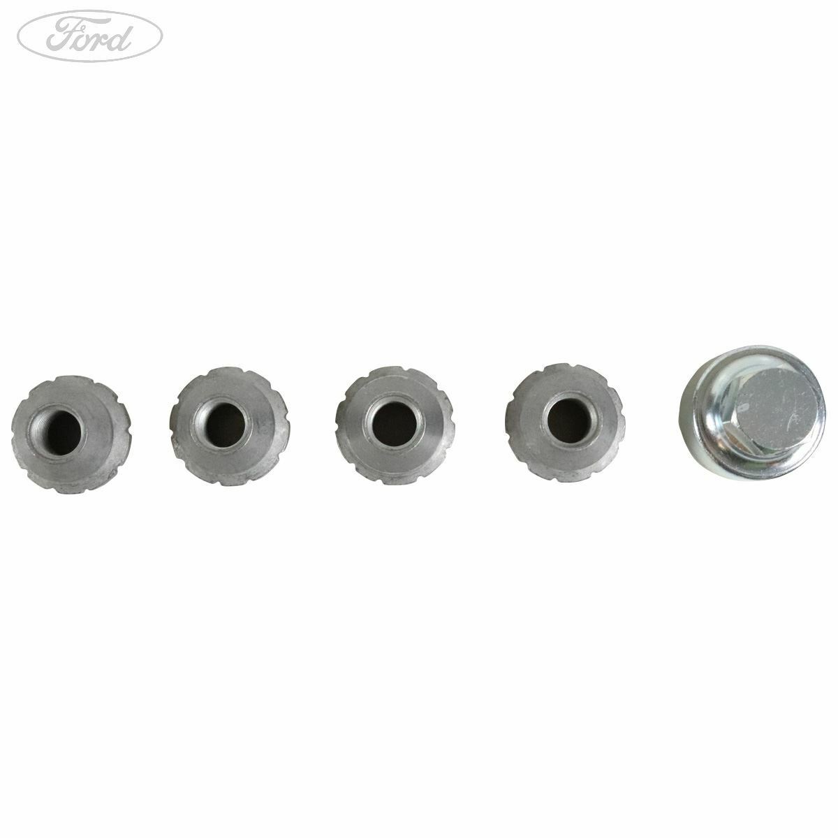 Genuine Ford Focus Fiesta EcoSport Alloy Wheel Locking Wheel Nuts & Key ...