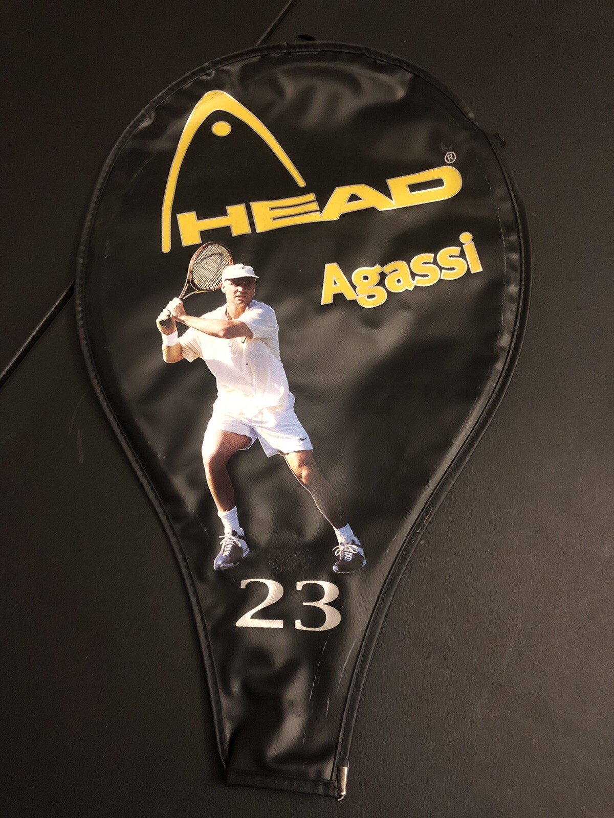 André Agassi Head Tennis Raquet Cover vintage black | eBay