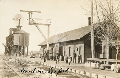 Railroad Depot Gordon NE Nebraska 1910 RPPC Photo Postcard Copy | eBay