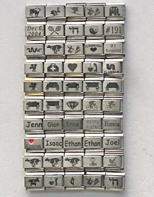 50 Pieces ITALIAN CHARMS 9 MM lot #182 Wholesale New Old Stock NOS ...