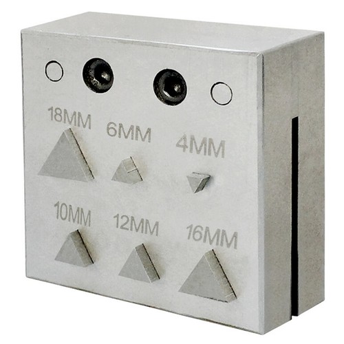 6 PC TRIANGLE Shape Metal Disc Cutter Hole Punch Puncher Goldsmith 4 ...