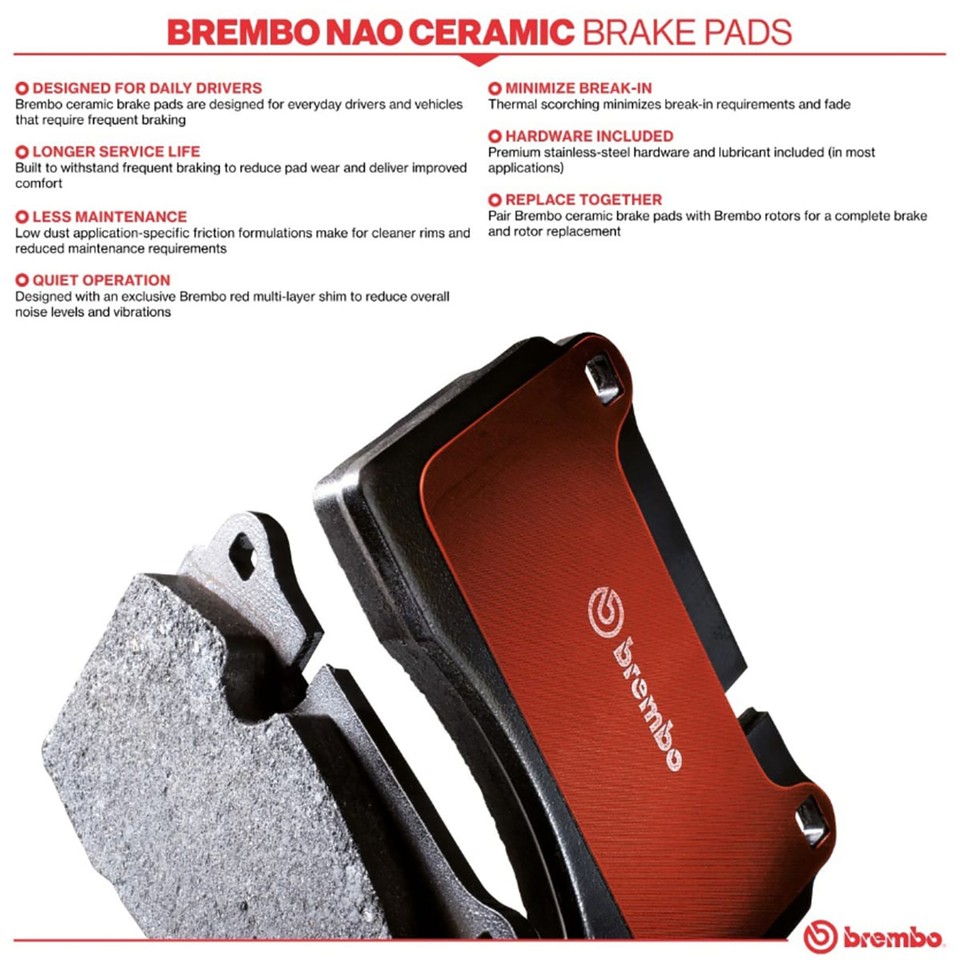 Brembo P83045N Rear Ceramic Disc Brake Pads Kit for 2002-10 SC430 / 98 ...