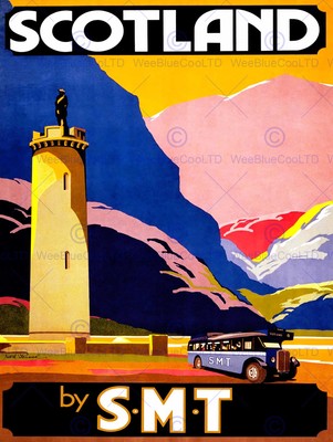 VINTAGE TRAVEL SMT TRANSPORT SCOTLAND NEW FINE ART PRINT POSTER CC5583 ...