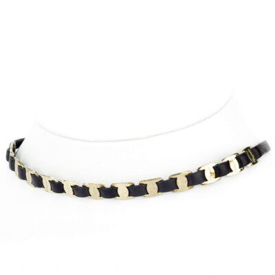 Salvatore Ferragamo bracelets Vala chain leather ?~ gold-plated used ...