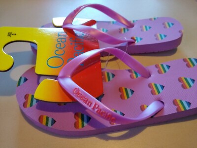 OP Ocean Pacific Girl's Flip Flop Sandals Sizes 2, 2, 3, 4 Purple ...