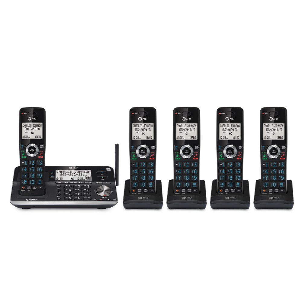 ATT 5 Landline Cordless Telephone Answering System Call ID Wireless ...