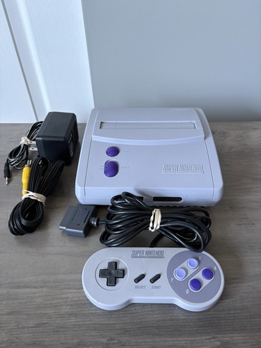 Super Nintendo SNES Jr Console Bundle w/ Oem Controller + Cords Cleaned ...