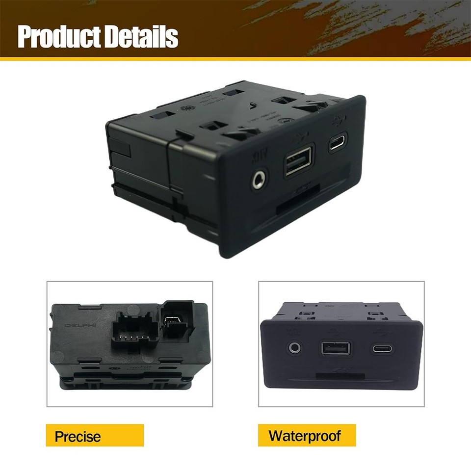 For 2020-2023 SILVERADO SIERRA CENTER CONSOLE USB SD CARD RECEPTACLE GM ...