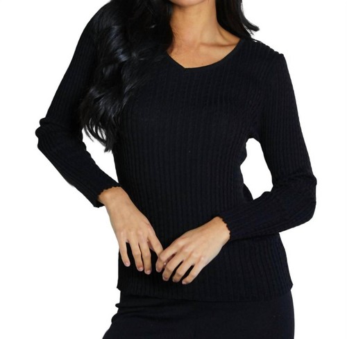 Angel Apparel Braided V-Neck Sweater Black | eBay