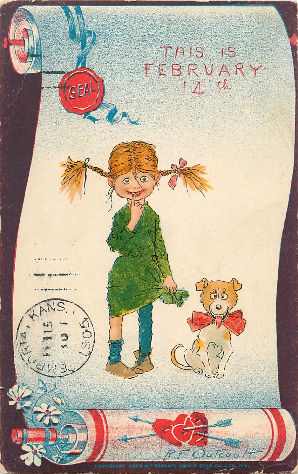 1905 R.F. Outcault Artist Signed Valentine's Day Postcard #1 | eBay