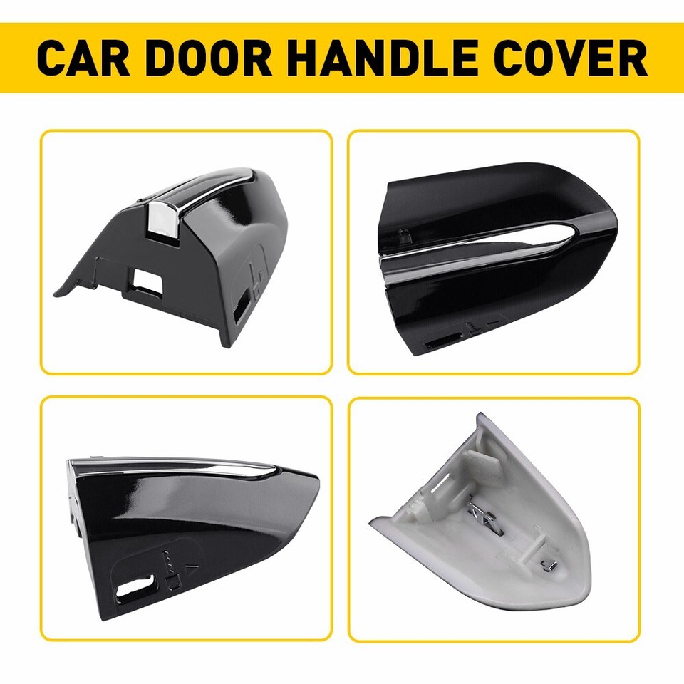 For Ford Fusion Edge 13-20 Black Front Left Side Door Handle Key Cap ...