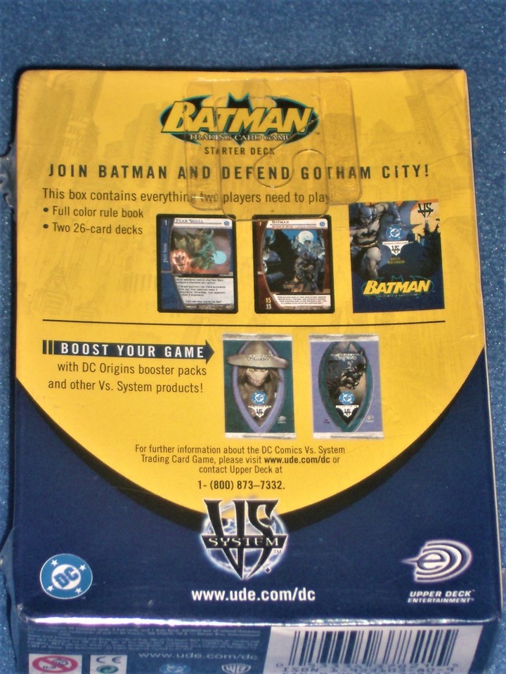 NIP DC Comics VS System 2-Player Starter Deck Set (Batman Theme) by ...