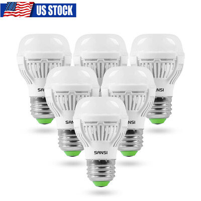 SANSI 9W=60W LED Light Bulb 2700K 900lm Daylight A15 E26 Home Lamp 4/6 ...