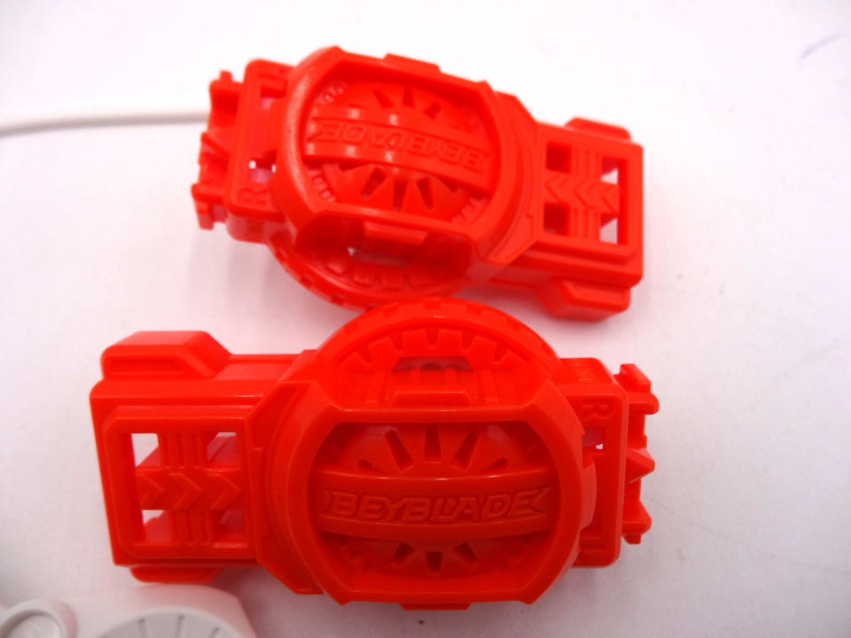 Beyblade Tomy Hasbro Left Right Orange Launcher Spinner With Black ...
