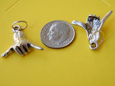 10 Pieces Hand Sign Gesture Shaka Signal Hang Loose Bro! Hawaii Charms ...