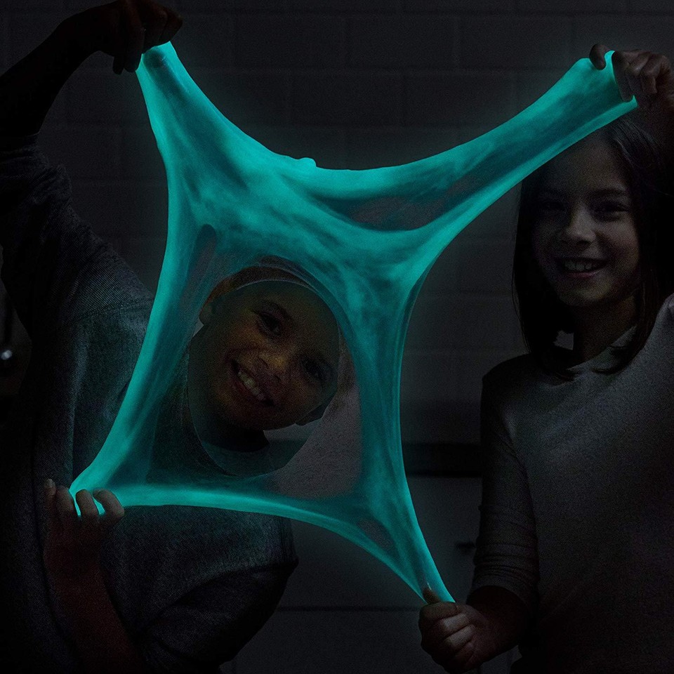 Elmer's 4-PC GLOW-IN-THE-DARK SLIME KIT BLUE & NATURAL COLOR GLUE ...