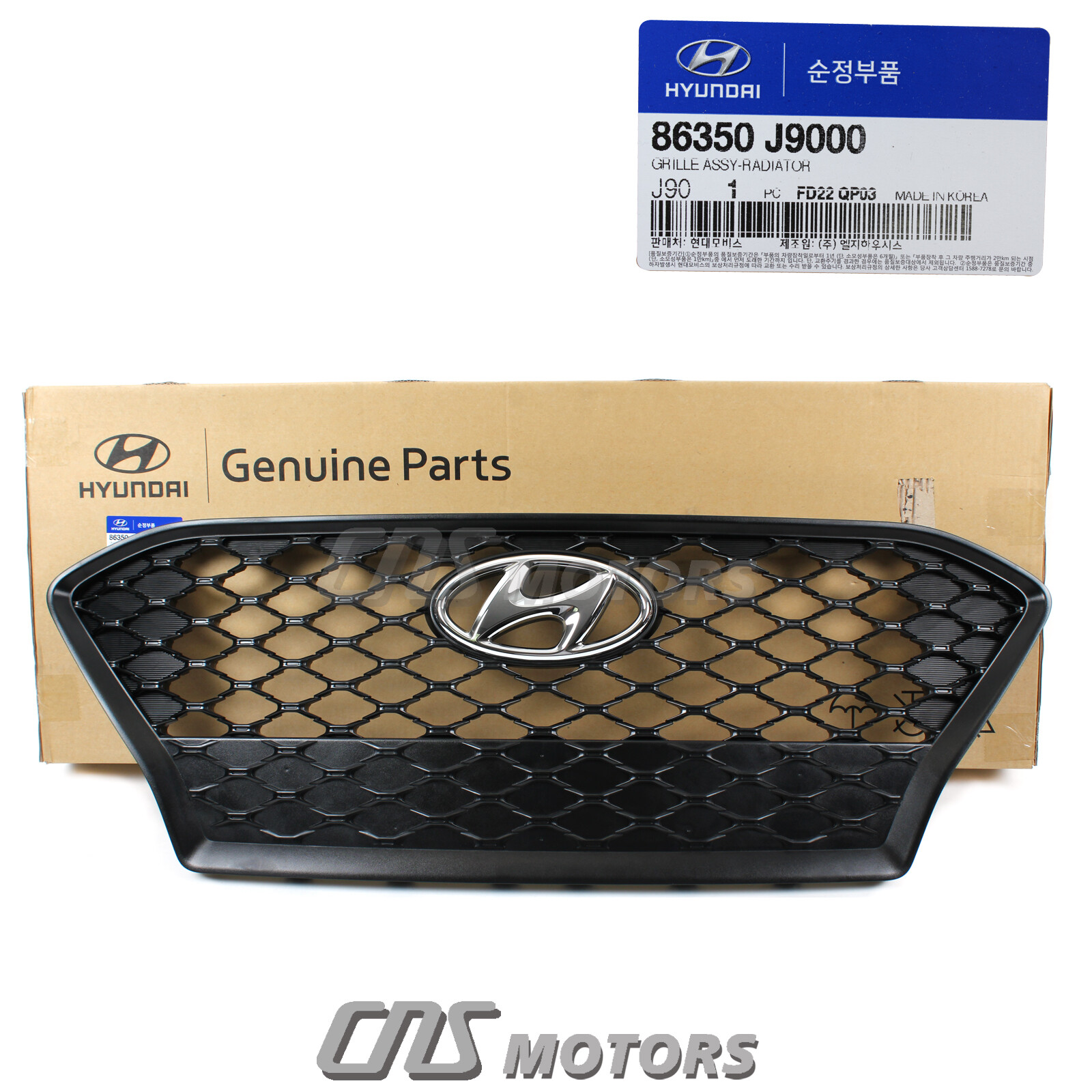 GENUINE OEM Front Radiator Grille BLACK for 2018-2021 Hyundai Kona ...