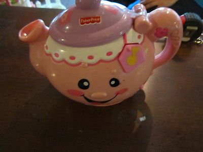 Fisher Price Laugh and Learn Talking Pink Teapot Sounds Works Cute ...